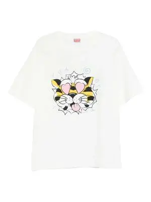 Kenzo Tiger Print T-shirt - White