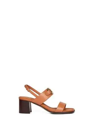 FERRAGAMO Tan Gancini Ornament Sandals