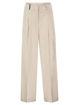 Peserico Tailored Virgin Wool Stretch Trousers - Multicolor