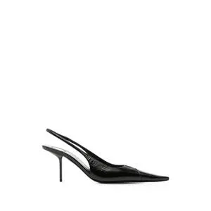 Saint Laurent Leather Slingback Pumps - Black