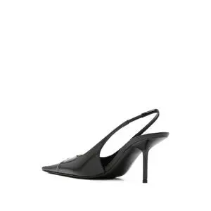 Saint Laurent Leather Slingback Pumps - Black
