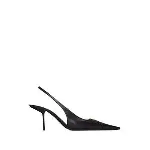Saint Laurent Leather Slingback Pumps - Black