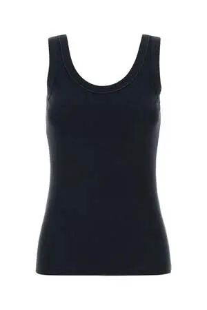 BRUNELLO CUCINELLI Brunello Cucinelli Women Dark Blue Stretch Cotton Tank Top