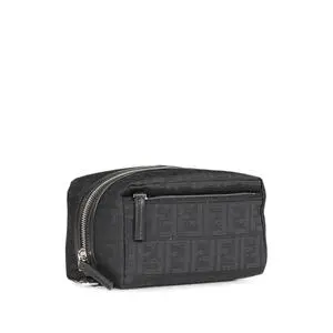 Fendi Ff Motif Wash Bag - Black