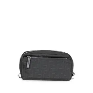 Fendi Ff Motif Wash Bag - Black