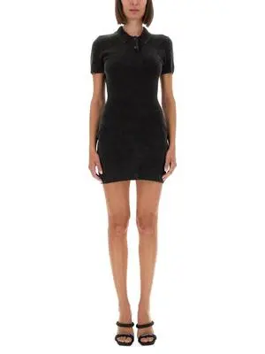 Alexander Wang Mini Dress With Polo Collar - Multicolor