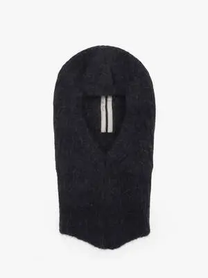 Rick Owens Alpaca And Wool Blend Balaclava - Black