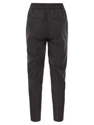 Peserico Virgin Wool And Cashmere Tapered Trousers - Multicolor
