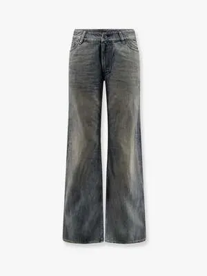 Balenciaga Curved Waist Pants Jeans - Multicolor