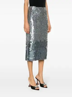 P.a.r.o.s.h Sequined Midi Skirt - Multicolor