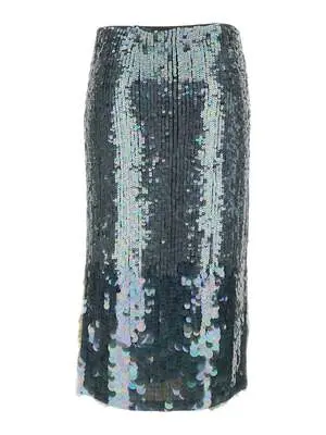P.a.r.o.s.h Sequined Midi Skirt - Multicolor