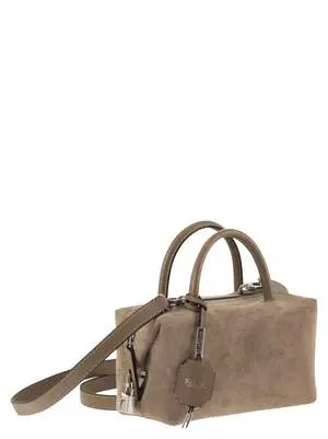 Max Mara Suede Calfskin Holdall Bag - Brown