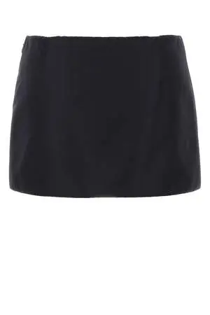 Miu Miu Navy Nylon Mini Skirt