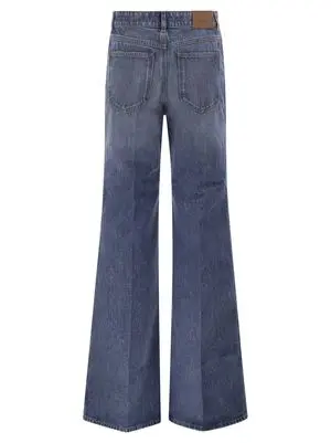 Sportmax Spdmeandro Flared Cotton Denim Jeans