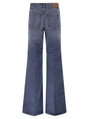 Sportmax Spdmeandro Flared Cotton Denim Jeans - Multicolor