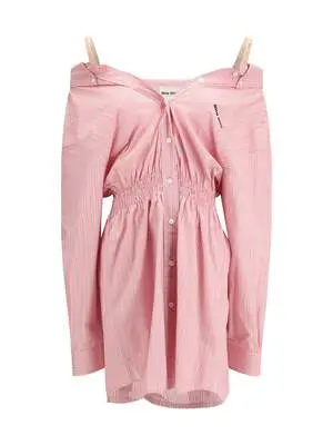 Miu Miu Striped Dress - Pink