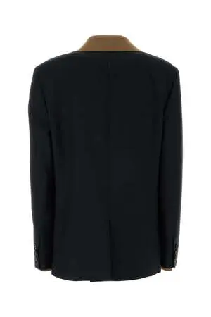 Miu Miu Midnight Mohair Blend Oversize Blazer