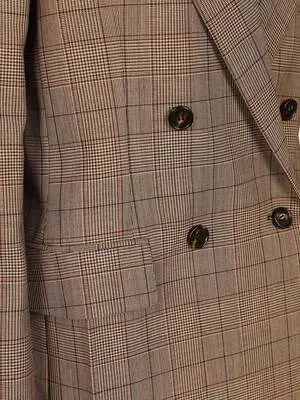 Chloé Tailored Double-breasted Checked Wool Jacket