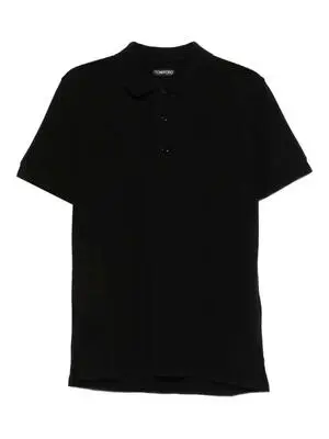 TOM FORD Short-sleeved Polo - Black