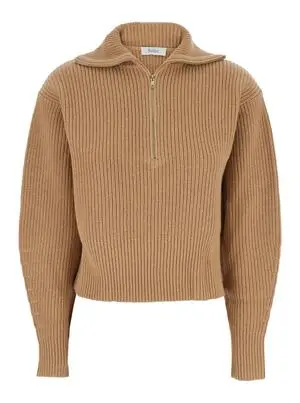 Max Mara Wool And Cashmere Blend Ribbed Turtleneck Sweater - Multicolor