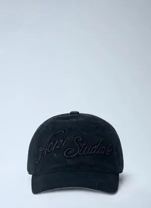 Acne Studios Embroidered Logo Baseball Cap - Black