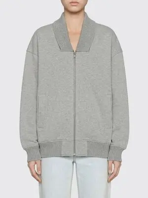 Gucci Cotton Blend Zip Bomber Sweatshirt - Gray