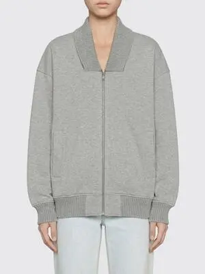 Gucci Cotton Blend Zip Bomber Sweatshirt - Gray
