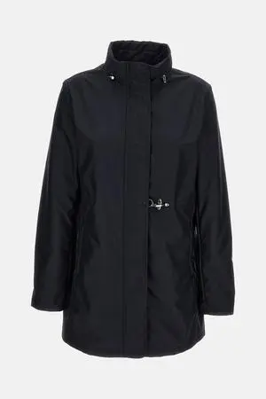 FAY Virginia Technical Poplin Overcoat - Multicolor