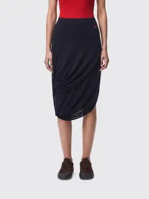 Loewe Draped Asymmetric Wool Skirt