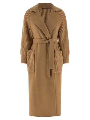 Max Mara Berard1234' Coat - Cream