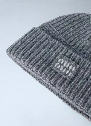 Miu Miu Logo-patch Wool Beanie
