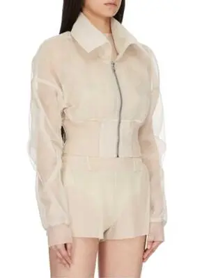 Rick Owens Short Jacket With Sheer Finish - Multicolor