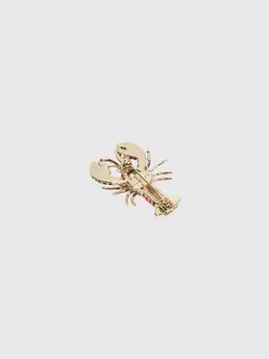 Max Mara Metal Brooch With Rhinestones