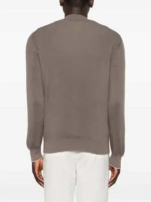 Brunello Cucinelli Ribbed Cardigan With Zip Closure