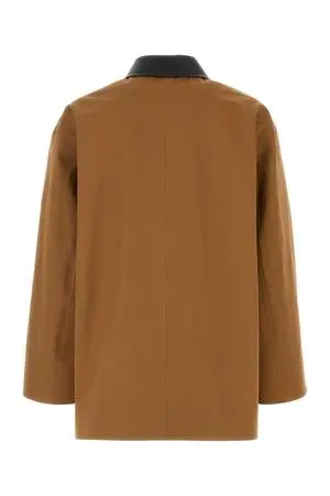 JIL SANDER Caramel Cotton Trench Coat