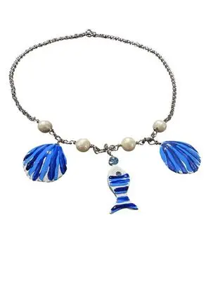 Marni And Light Blue Metal Necklace