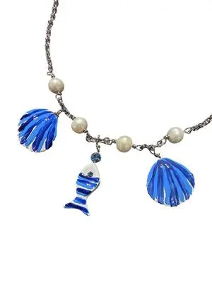 Marni And Light Blue Metal Necklace
