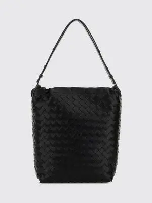 Bottega Veneta Biblioteca Woven Leather Bucket Bag