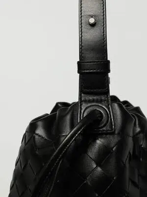 Bottega Veneta Biblioteca Woven Leather Bucket Bag