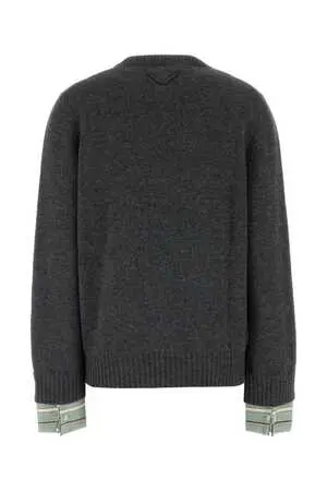 Prada Dark Grey Wool Blend Sweater