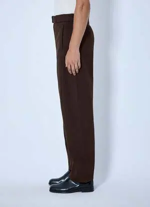 LEMAIRE Twisted Belted Pants - Brown