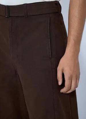 LEMAIRE Twisted Belted Pants - Brown