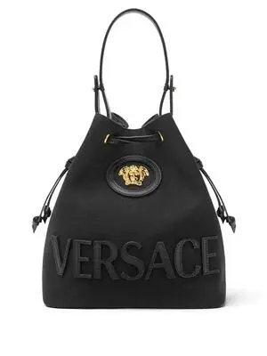 Versace La Medusa Bucket Bag - Black