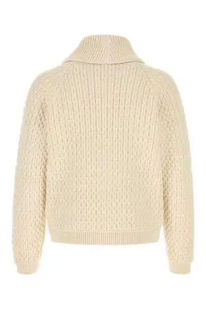 JW Anderson Ivory Cotton Blend Cardigan - White