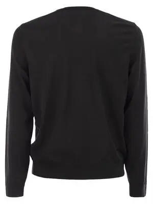 BOSS Slim Fit Crew Neck Jumper In Merino Wool