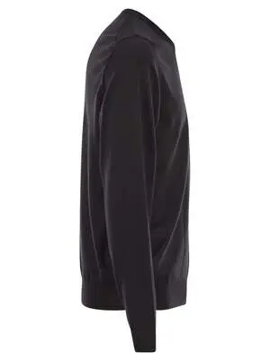 BOSS Slim Fit Crew Neck Jumper In Merino Wool