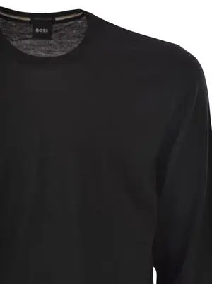 BOSS Slim Fit Crew Neck Jumper In Merino Wool