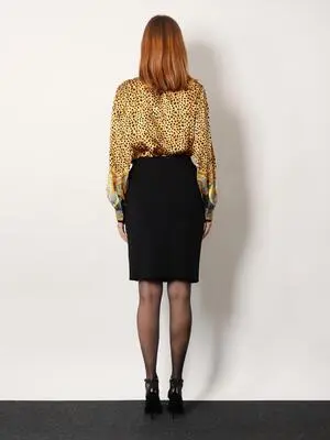 Versace Stretch Viscose Midi Skirt