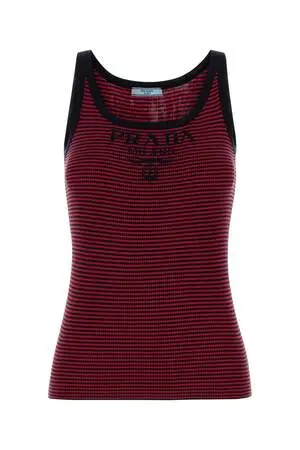 Prada Embroidered Silk Tank Top - Multicolor