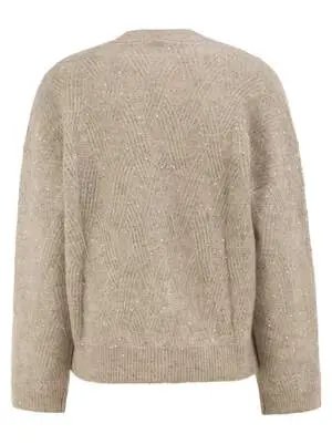 Peserico V-neck Knitted Cardigan With Sequins